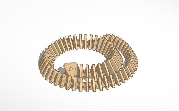 3D design Articulated Fishbone (long) - Tinkercad
