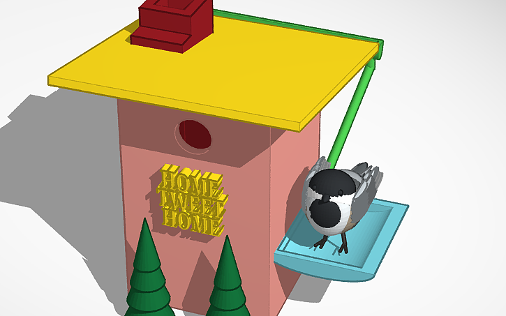 3D design Copy of Birdhouse Design Challenge - Tinkercad