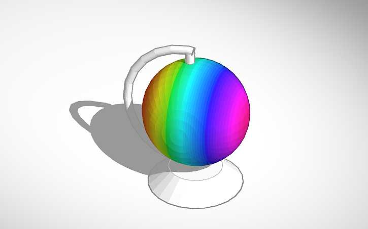 3d Design Gradient Globe Tinkercad