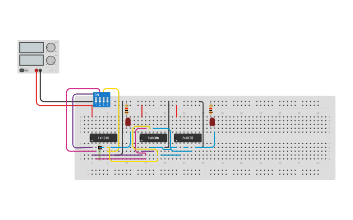 Circuit design Full Adder - Tinkercad