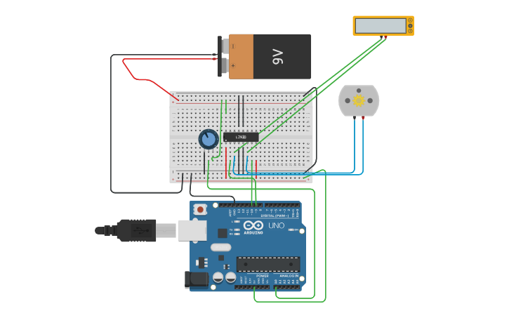 Circuit Design Motor Con Potenciometro V 1 0 Tinkercad