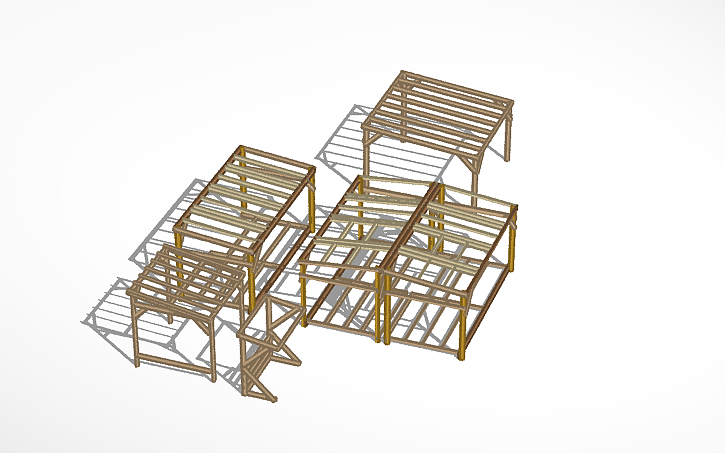3D design Copy of 8x7 canopy - Tinkercad