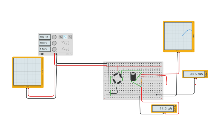 Circuit design Full Wave Rectifier - Tinkercad