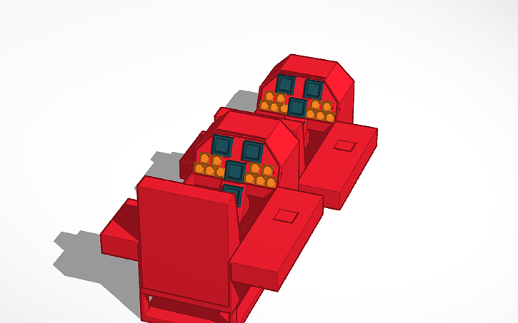 3D design Tandem flight sim rig (attack helicopter) - Tinkercad
