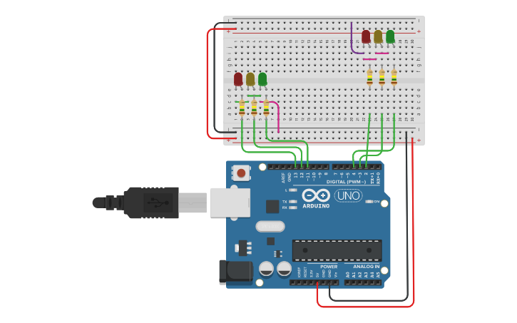 Circuit design Trabalho 3- Arduíno | Tinkercad