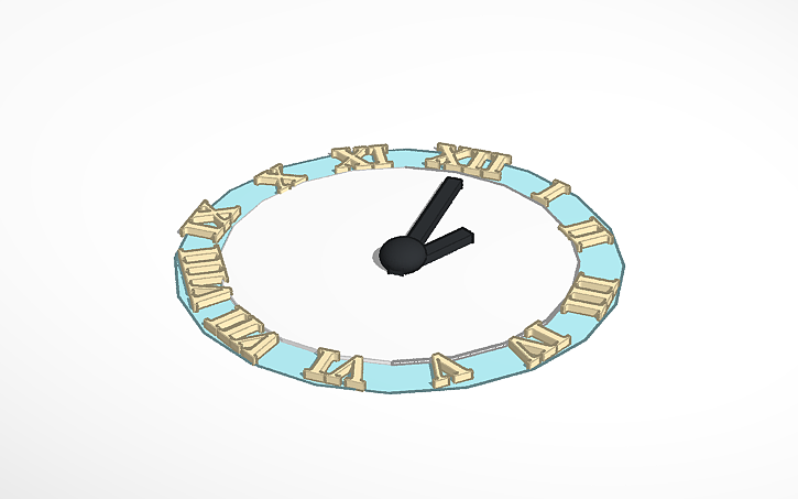 3D design Clock - Tinkercad