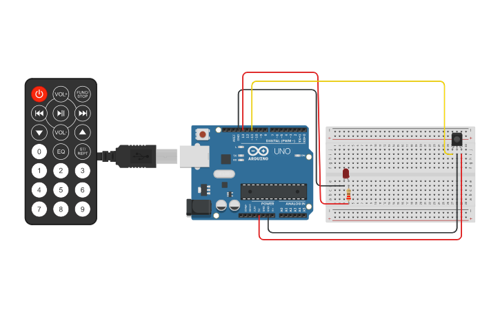 Circuit design IR Sensor PR-9 | Tinkercad