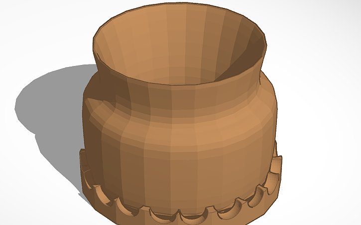 3D design flower pot | Tinkercad