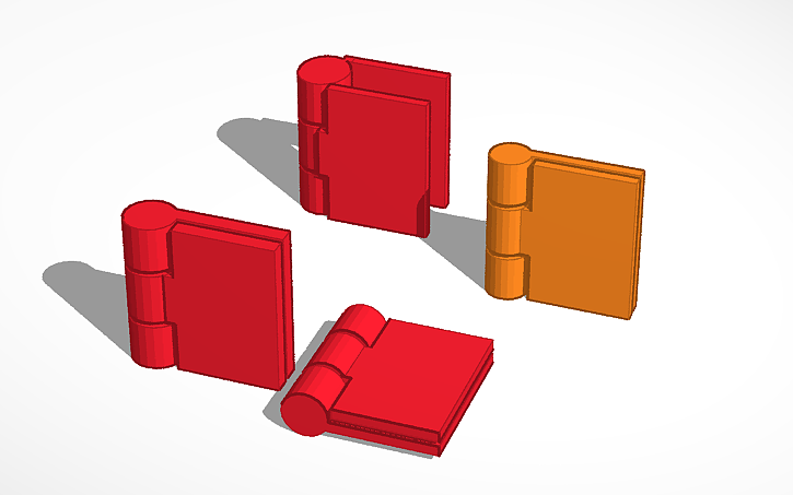 3D design hinge - Tinkercad