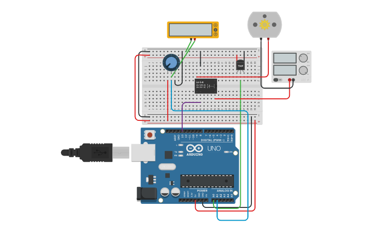 Circuit design Problema 4 de los ejercicios complementarios - Tinkercad