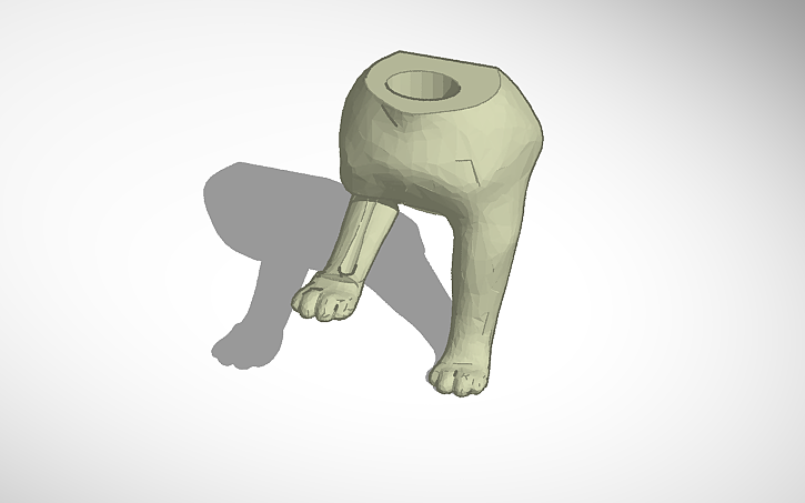 3D design cat leg IV model - Tinkercad
