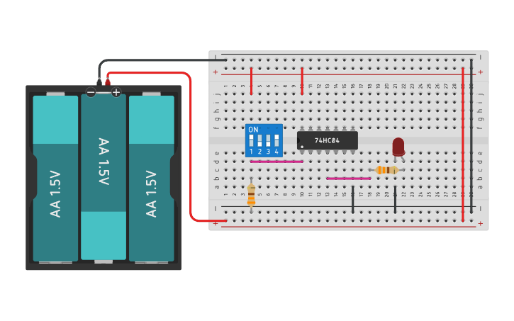 Circuit design Compuerta 5 YES - Tinkercad