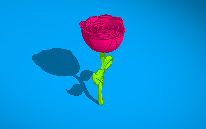 3D design rose - Tinkercad