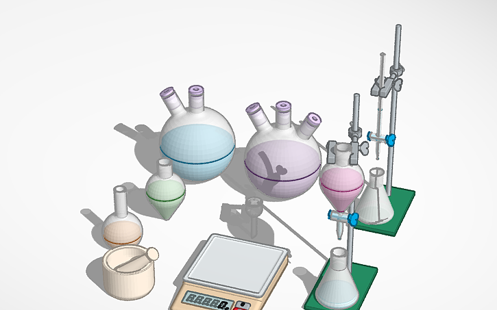 3D design Chemistry Set (Add 1) - Tinkercad