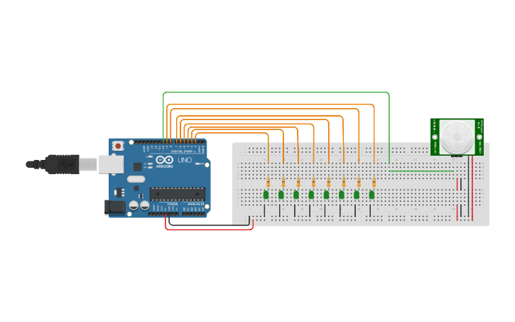 Circuit design CABANES- MODULE 09 - LED DISPLAY MODULE USING PIR SENSOR ...