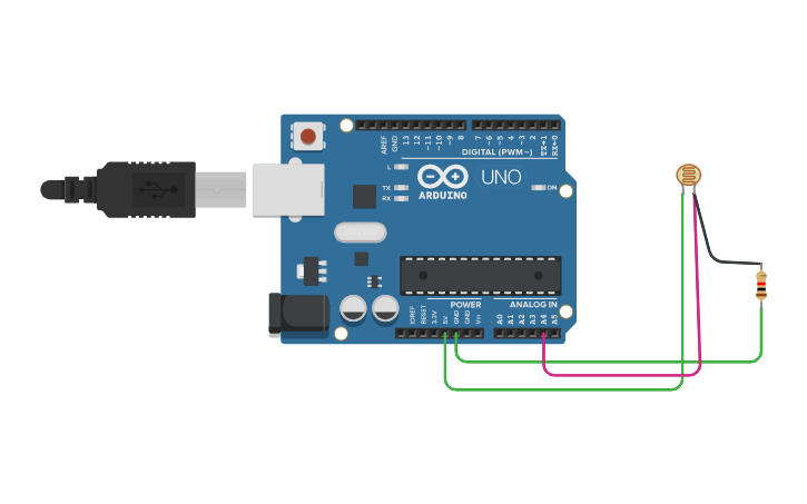 Circuit design Sensor de Luminosidade, Andre - Tinkercad