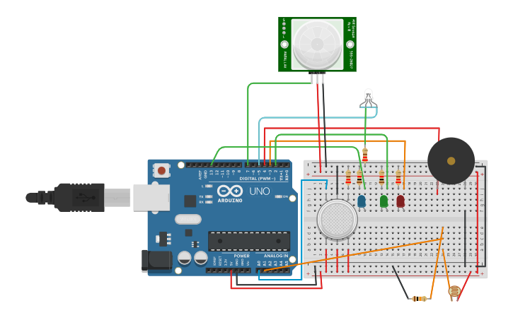 Circuit design Assignment1_sensors | Tinkercad