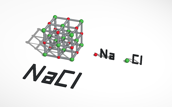 3D design NaCl - Tinkercad