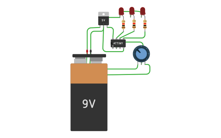 Circuit Design Led Pattern With Attiny Tinkercad