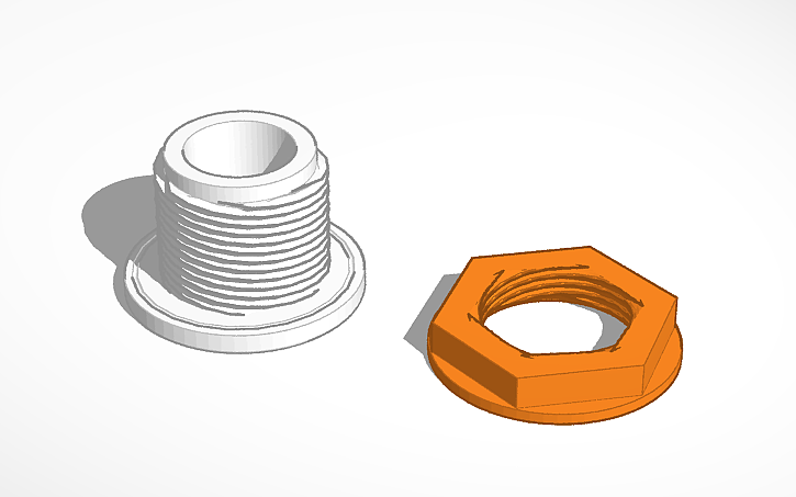 3D design Aquarium Bulkhead - Tinkercad