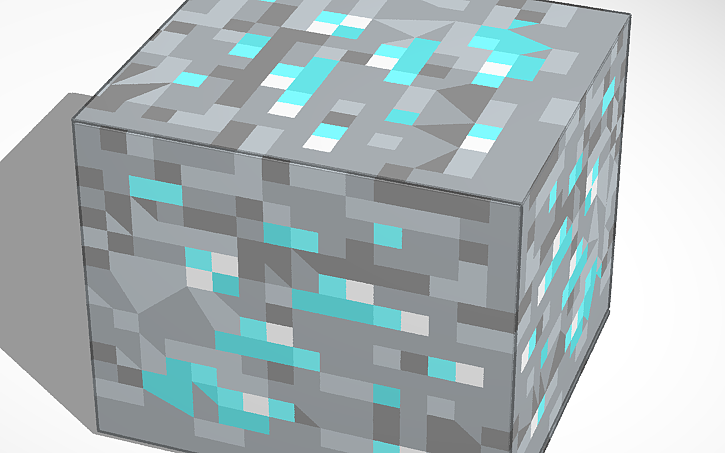 3D design Minecraft Diamond Ore - Tinkercad