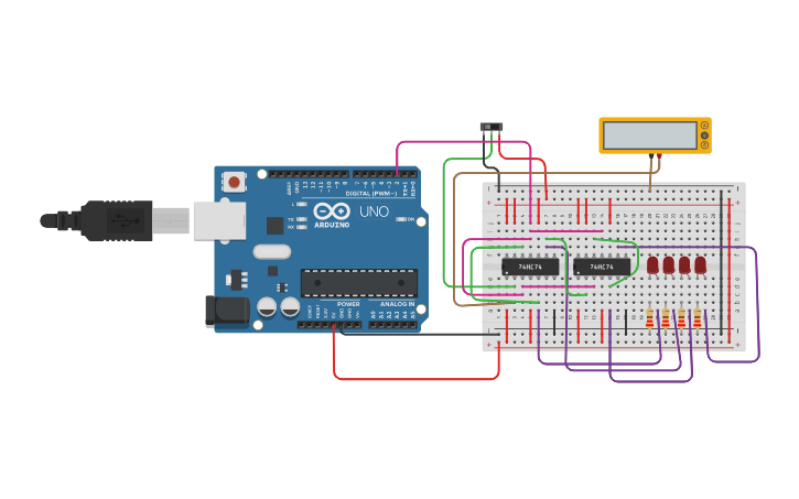 Circuit design Práctica 1.- Registro de corrimiento con 4 flip-flops ...