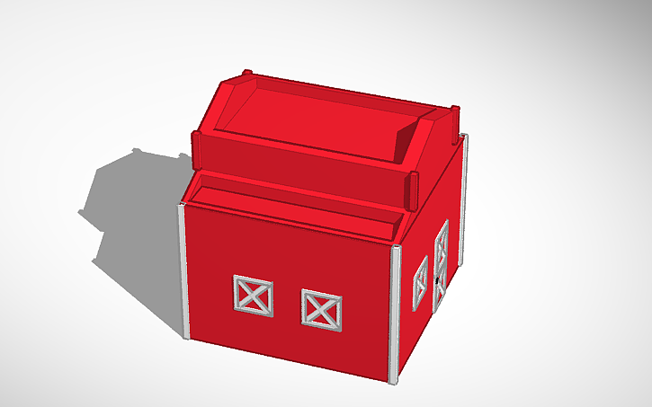 3D design Barn tree topper base - Tinkercad