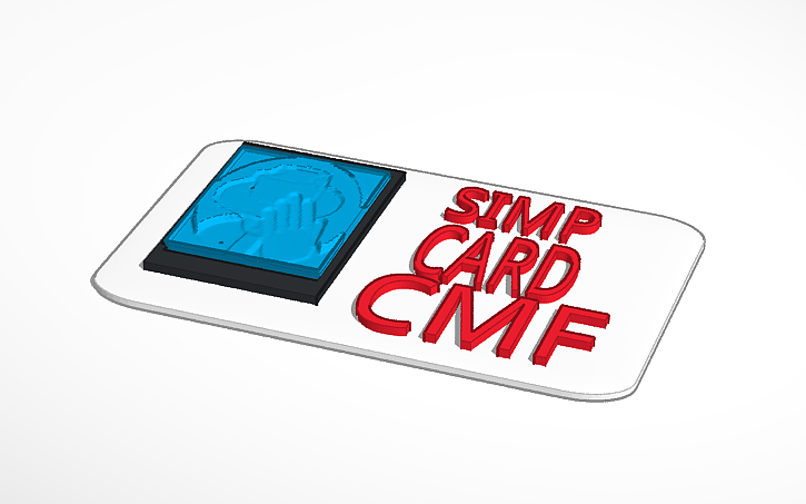 3D design cmf simp card | Tinkercad