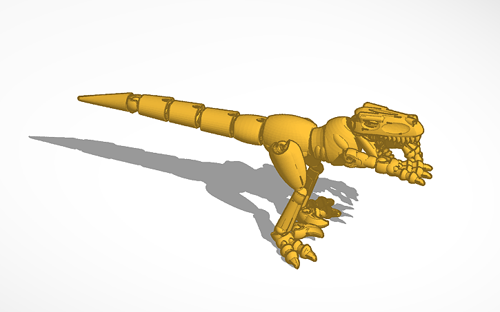 3D design skeleton of a dinosaur - Tinkercad