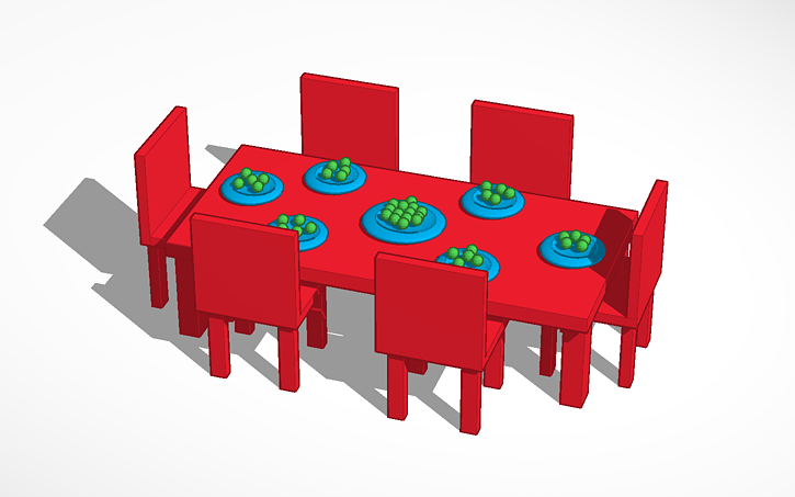 3D design Dinner table/peas for dinner. - Tinkercad