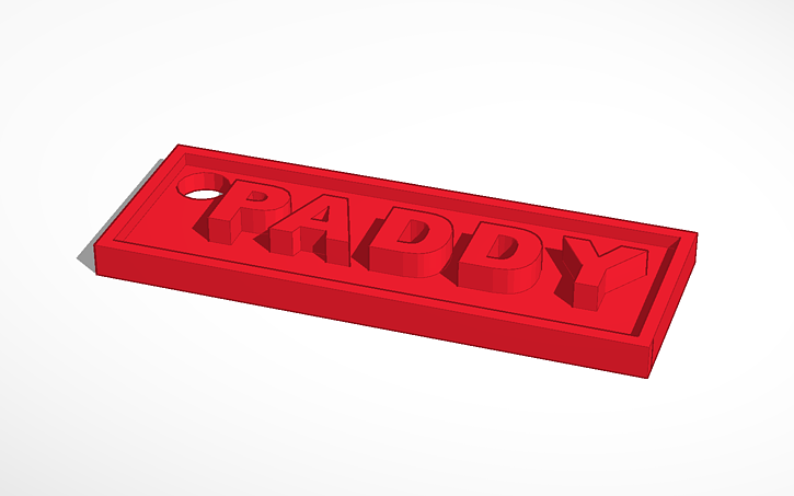 3D design Key Ring - Tinkercad
