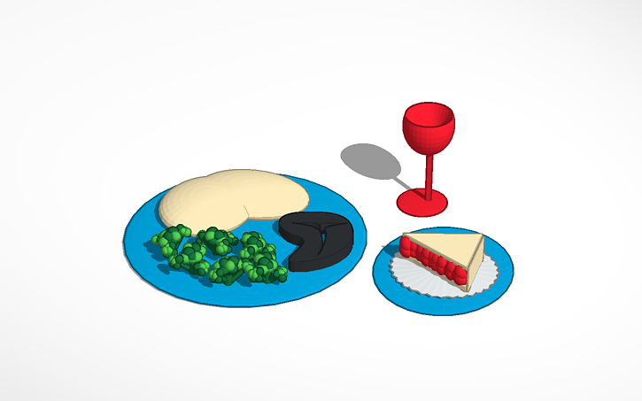 3D design Steak dinner#food | Tinkercad