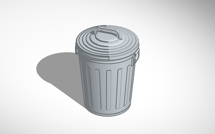 3D design trash can - Tinkercad