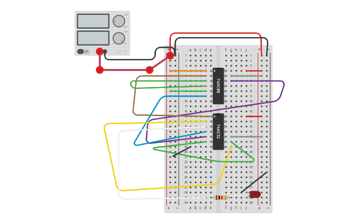 Circuit design prova exame | Tinkercad
