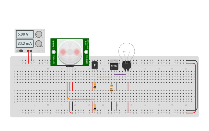 Circuit design Pnp Nmosfet move | Tinkercad