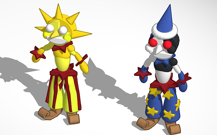 3D design Fnaf SB Derp Sun and Moon - Tinkercad