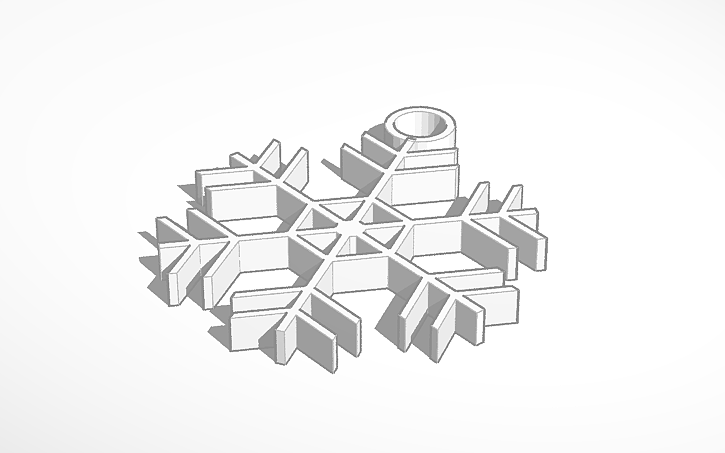 3D design Snowflake Christmas Decoration - Tinkercad