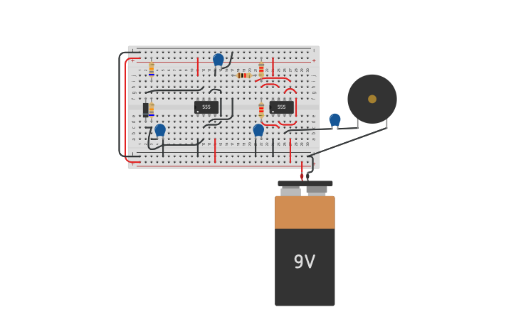 Circuit design Police Siren Using 555 Timer - Tinkercad