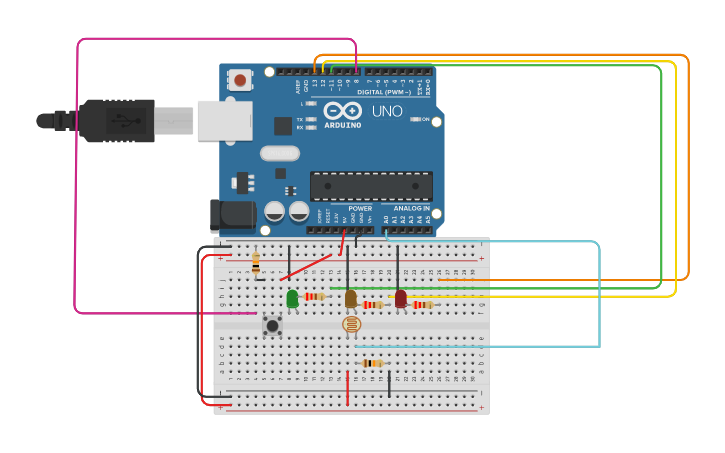 Circuit design EJERCICIO ARDUINO | Tinkercad