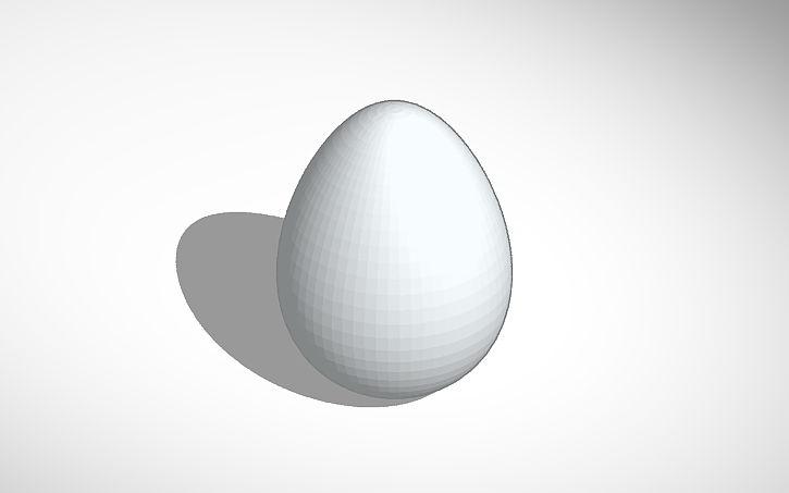 3D design egg - Tinkercad