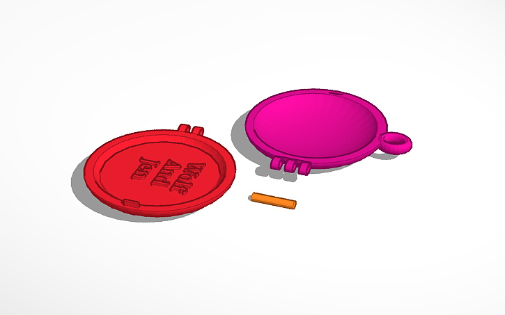 3D design locket - Tinkercad