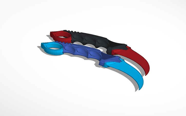 3D design Fire and ice karambits together | Tinkercad