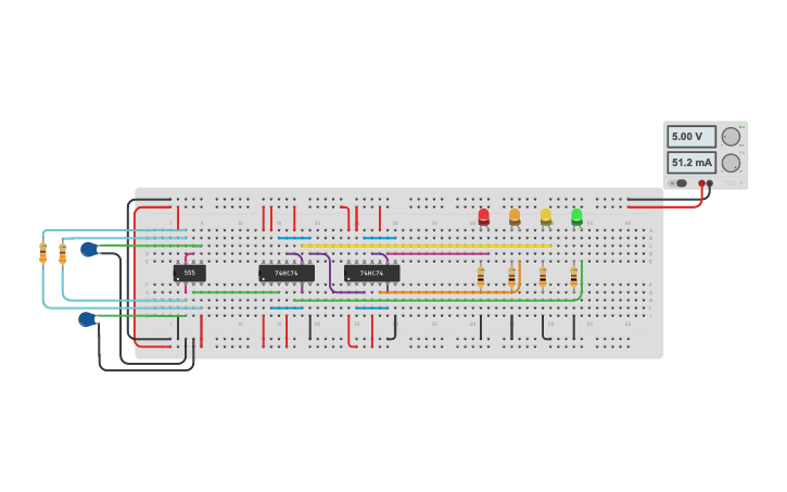 Circuit Design 555 Timer With 4 Bit Counter Tinkercad