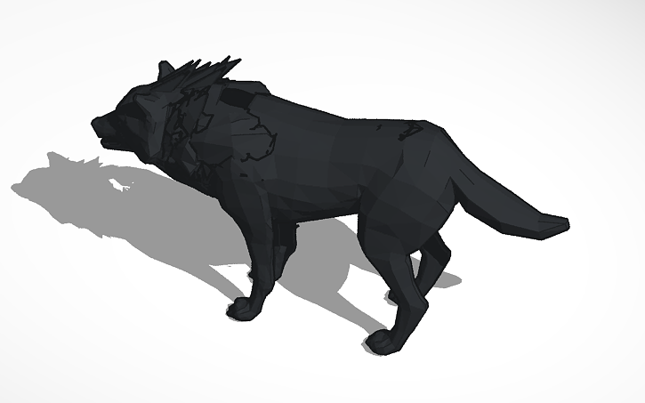 3D design wolf