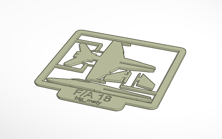 3D design F/A-18 Kit card | Tinkercad