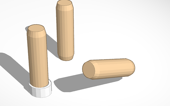 3D design prototipo palos de escoba ecologico - Tinkercad