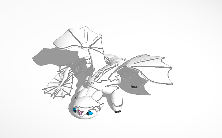 3D design Httyd Lightfury build - Tinkercad
