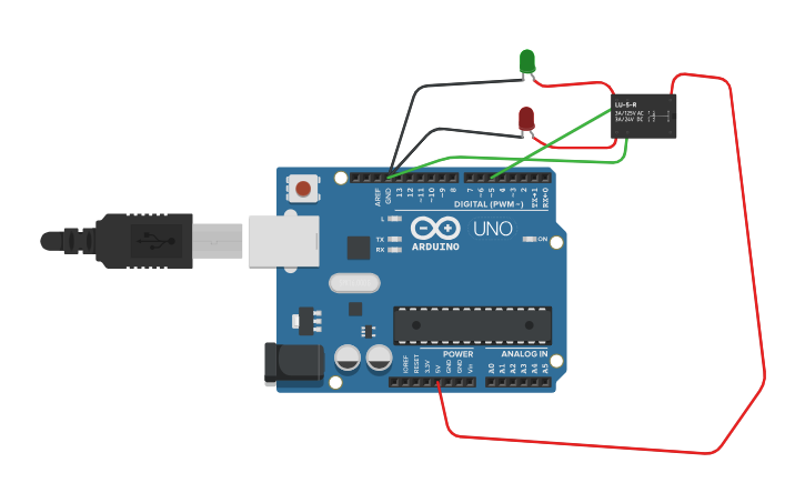 Circuit design Relay - Tinkercad