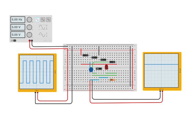 Circuit design FULL WAVE RECTIFIER (WITH SWITCH AND LED) - Tinkercad