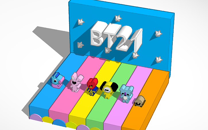 3D design BT21 H.D.Q - Tinkercad